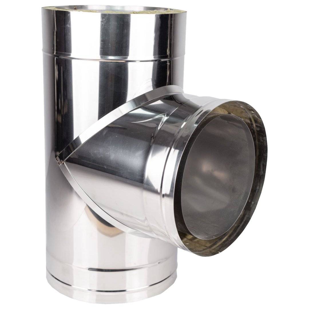 Cos de fum profesional din inox, dublu izolat, 250/90/5, baza 0